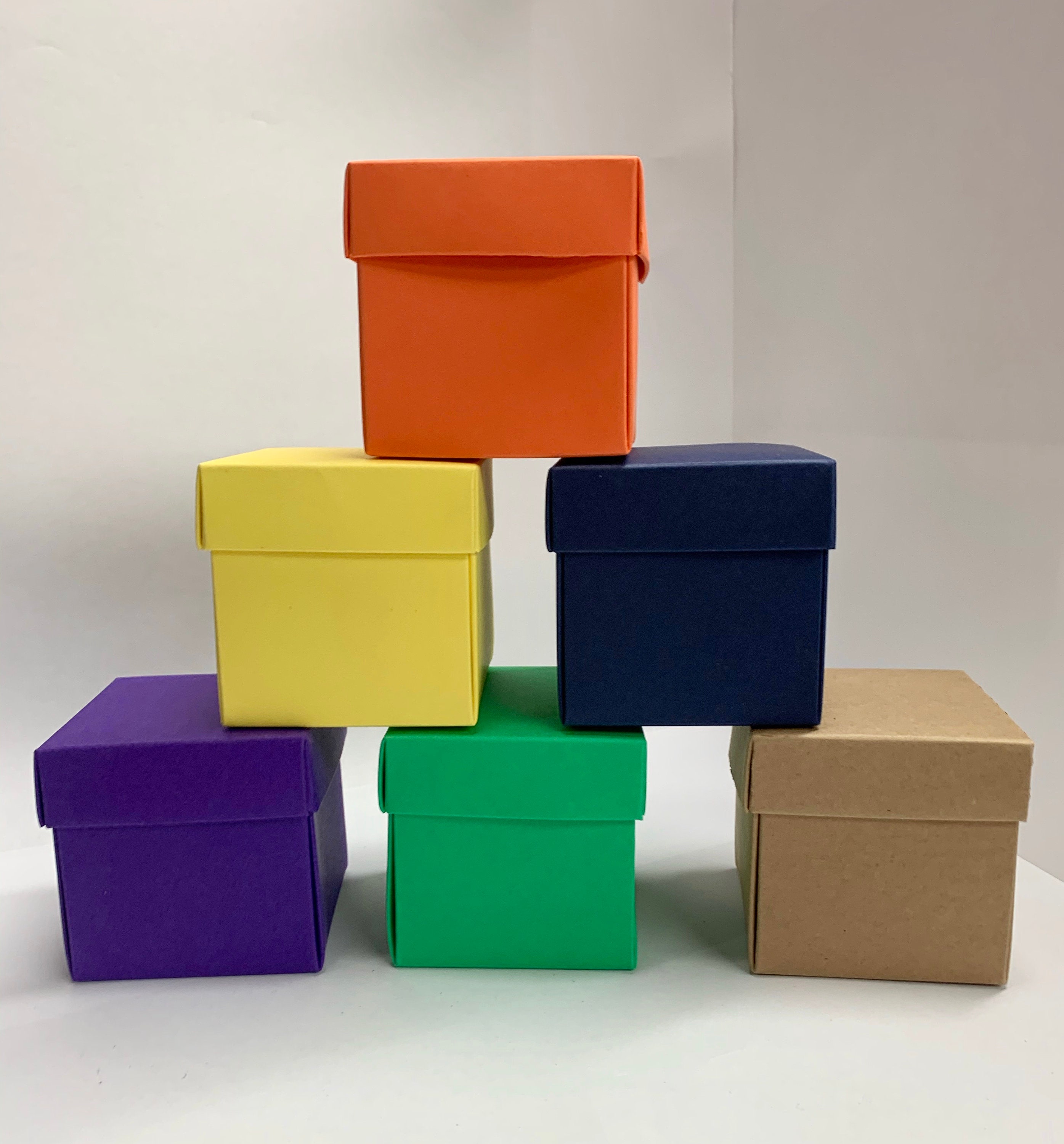 5 X Small PETAL SIDE Square Gift Box With Lid Size 6x6x6cm - Etsy UK