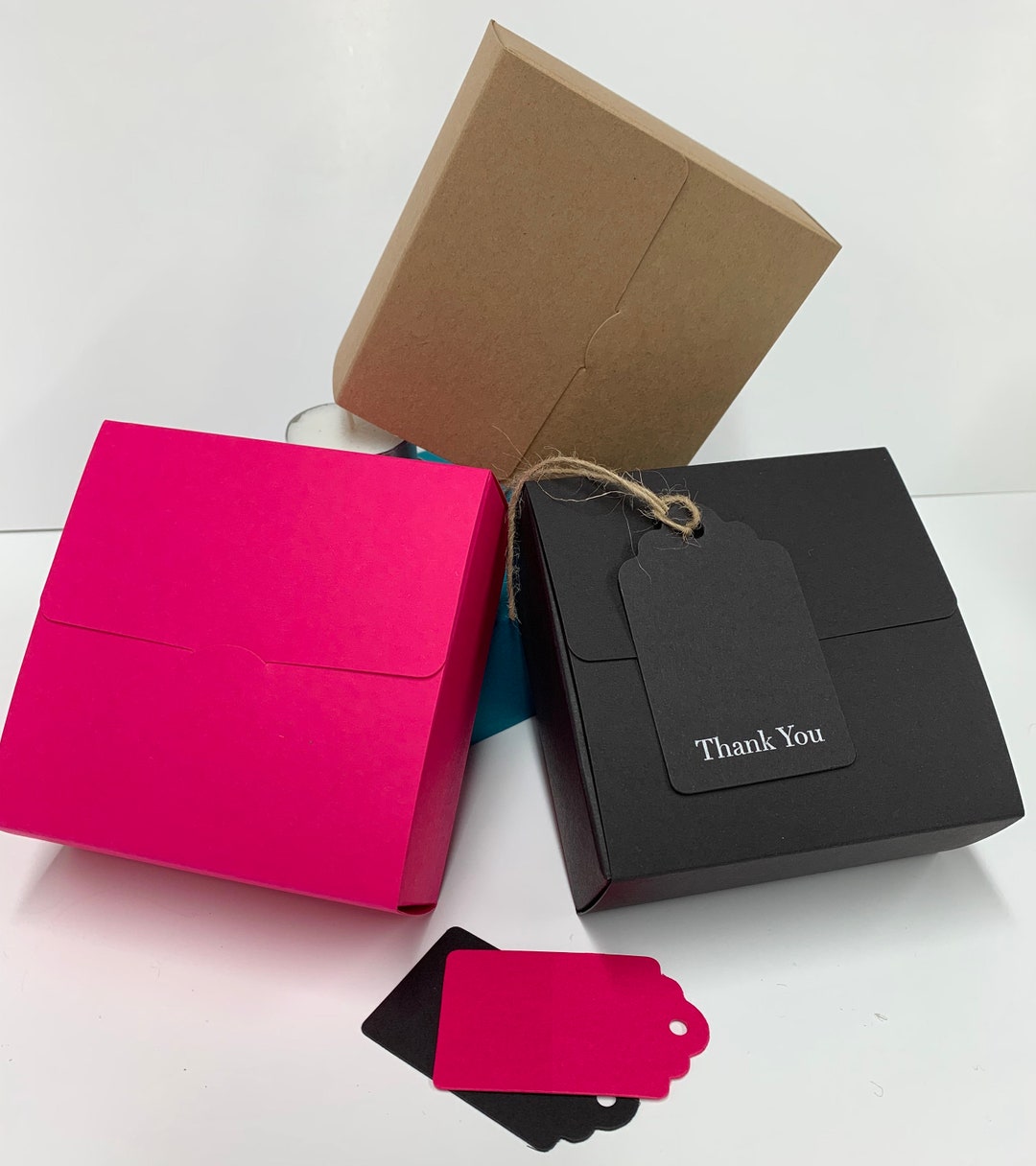 10 X MEDIUM SQUARE Coloured Gift Boxes Size 10 X 10 X 4cm Packaging ...