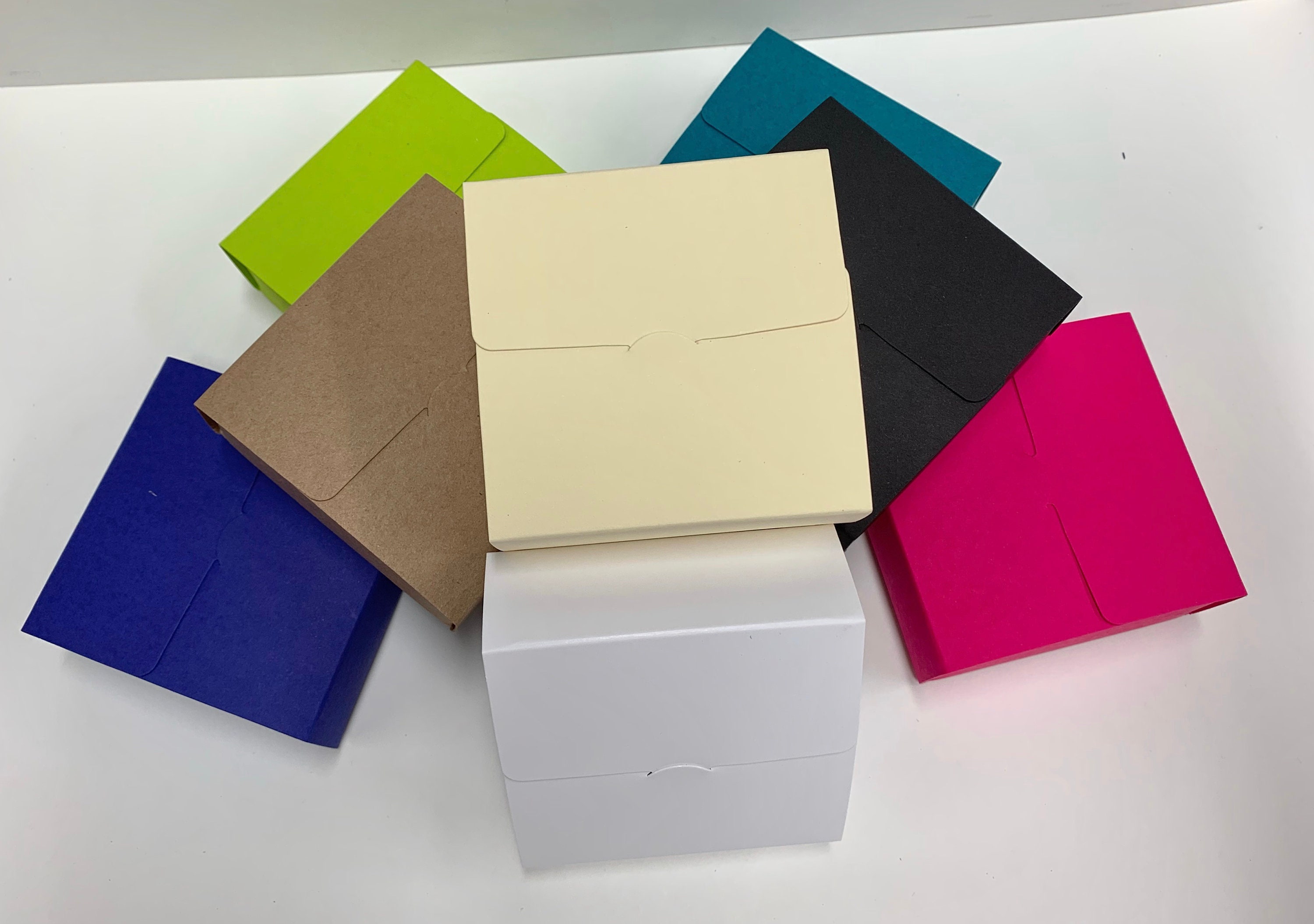 10 X SMALL SQUARE Coloured Gift Boxes Size 8 X 8 X 3cm | Etsy UK