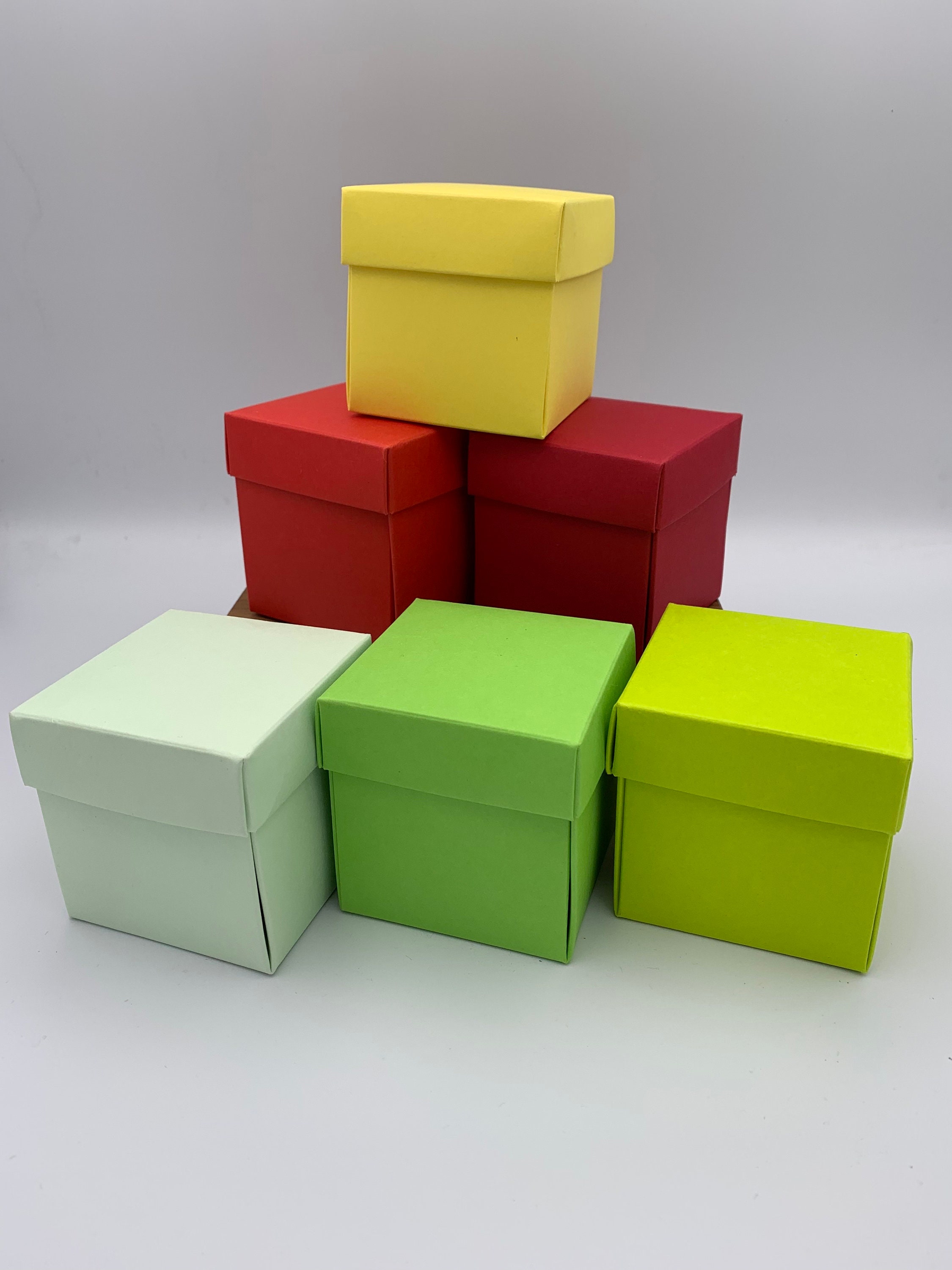 5 X Small PETAL SIDE Square Gift Box With Lid Size 6x6x6cm - Etsy UK