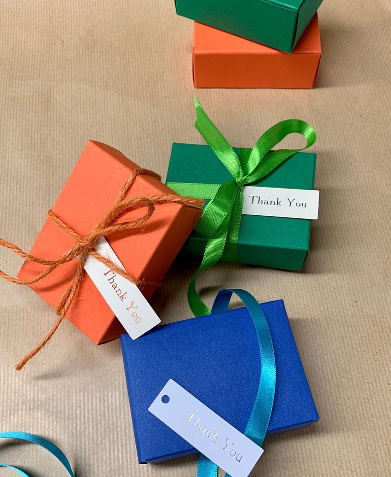 10 x Small Coloured Gift Packaging Boxes Gift Box Favour | Etsy
