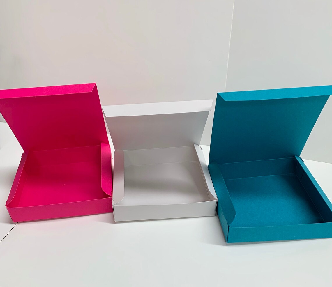 LARGE SLIM SQUARE Coloured Gift Boxes 9 X Tealights/wax | Etsy UK