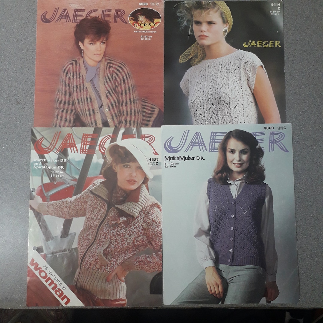 Vintage Jaeger Knitting Patterns Womens Tops - Etsy UK