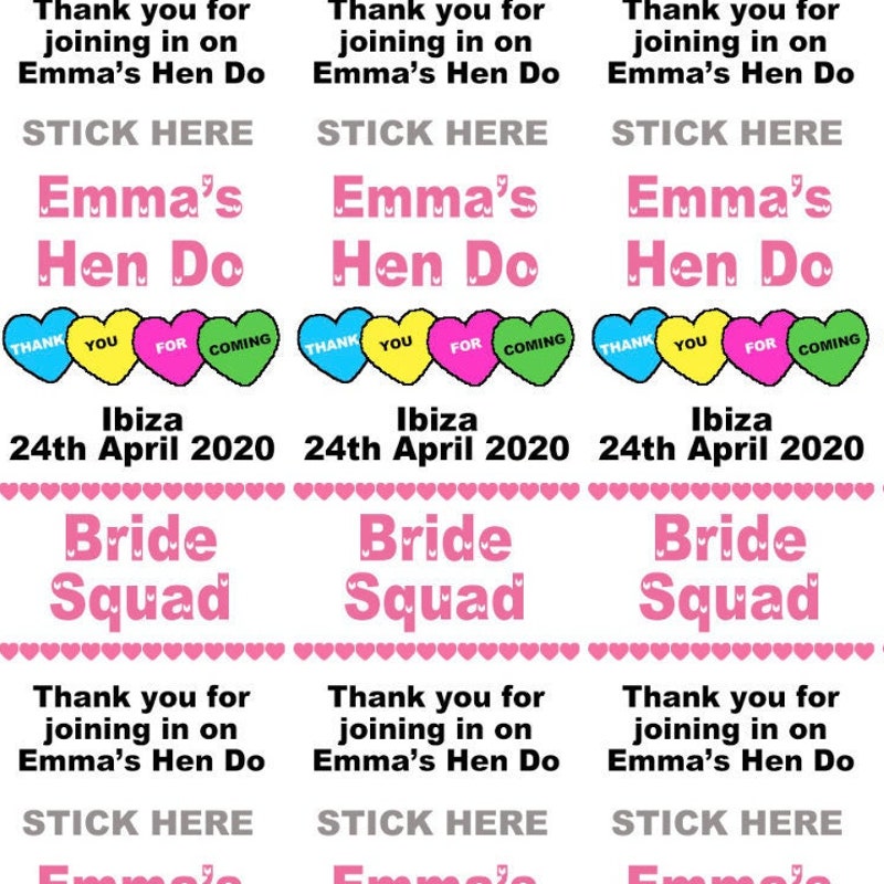 Heart Wedding Labels - Etsy