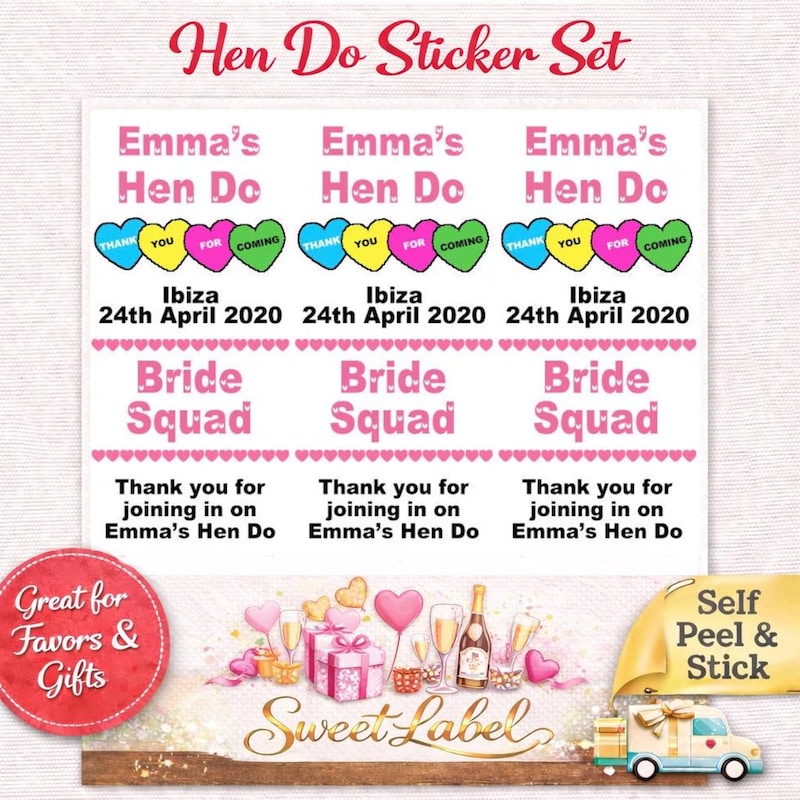 Mini Hen Do Sweet - Etsy UK