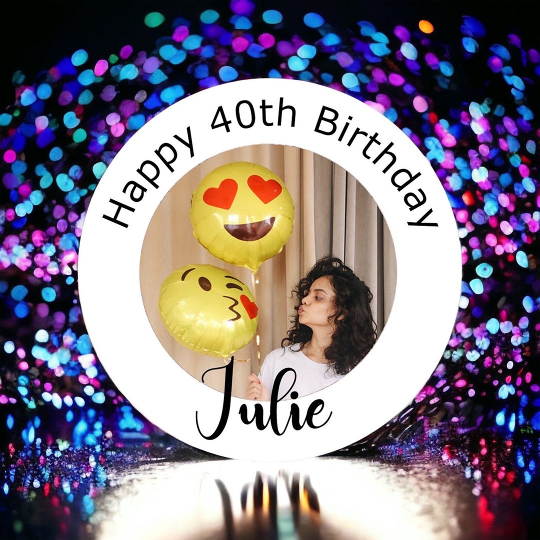 24 X Personalised Photo Labels - Custom Stickers Childs Birthday Party ...