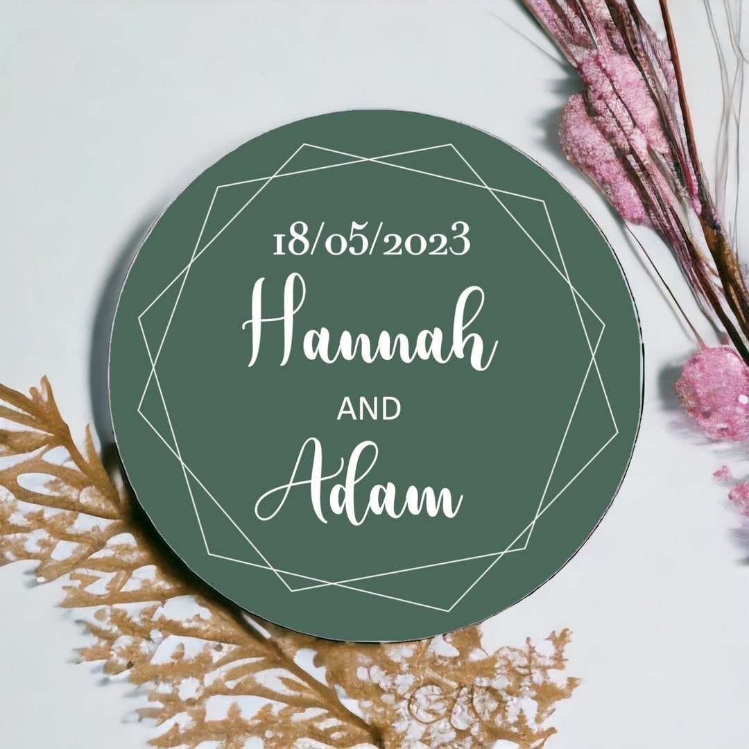 Luxury Emerald Green Wedding Stickers Wedding Stationery | Name ...
