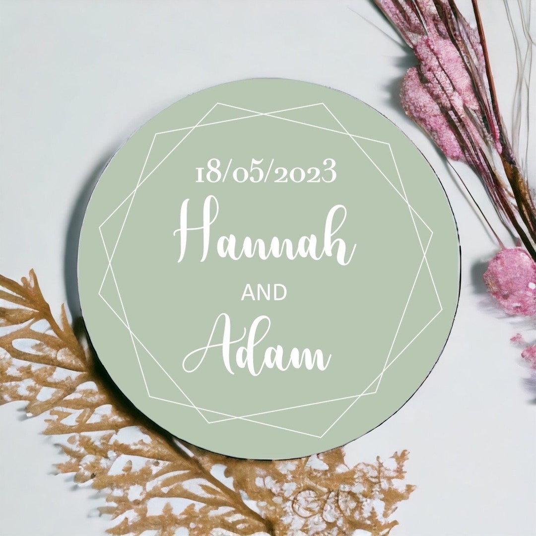 Sage Green Wedding Stickers Wedding Stationery | Name Stickers ...