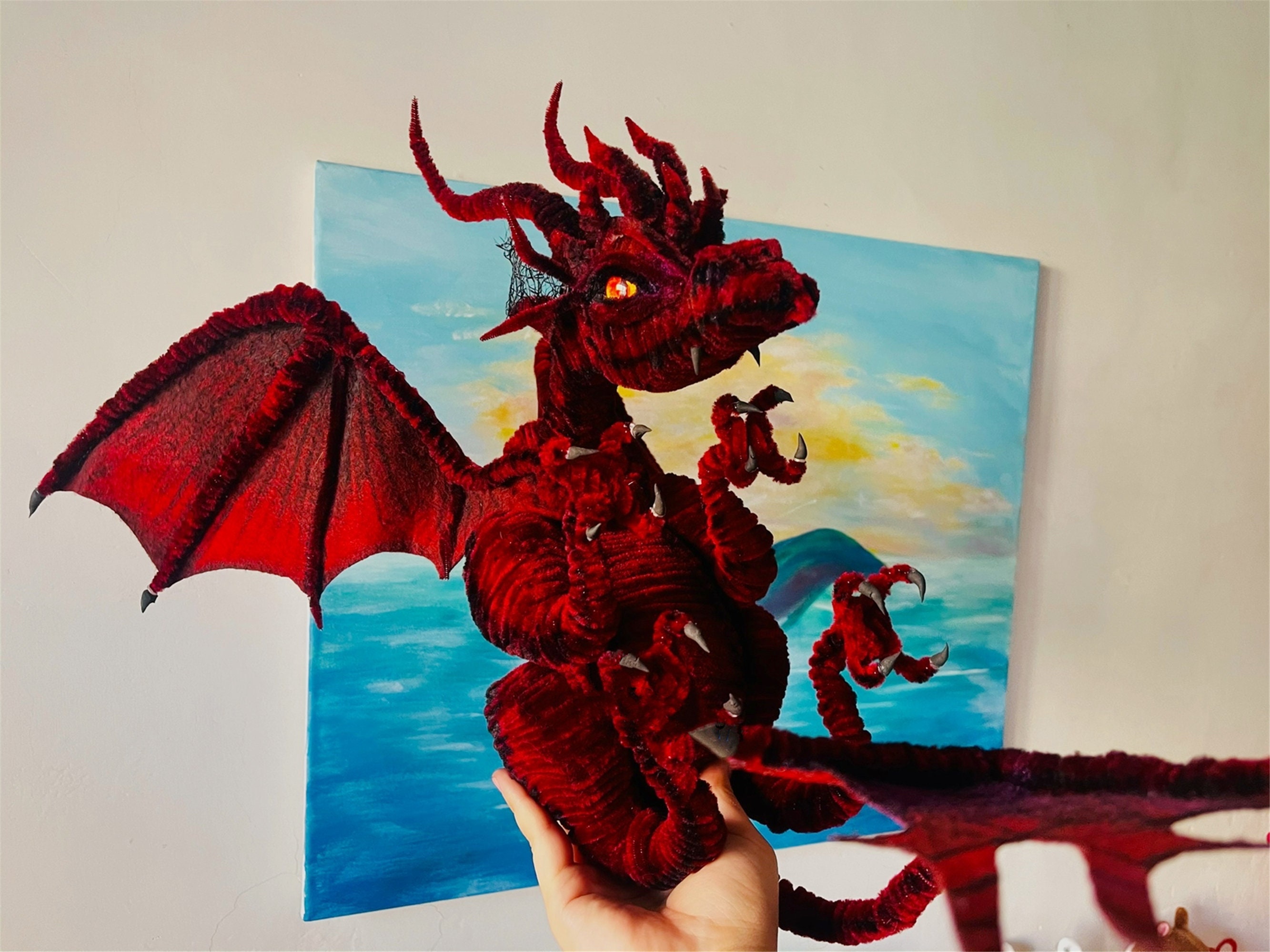 Atlantis Blue Dragon Dolls,custom Plush Dragon Toys,personalized ...