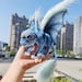 Blue Fluffy Dragon Dolls,custom Plush Dragon,personalized Realistic ...