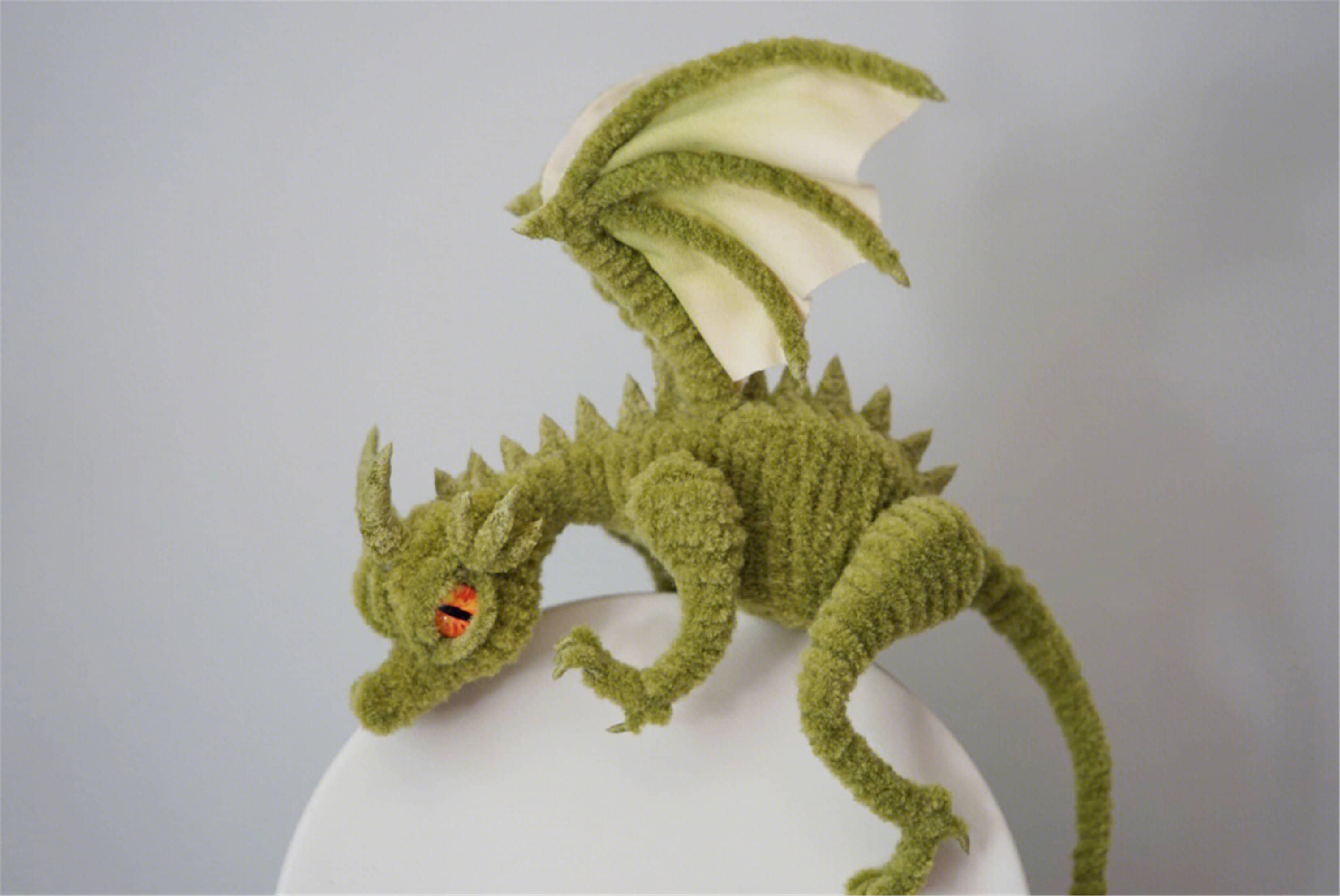 Evil Dragon Plush Dolls,teacup Mini Babe Dragon,green Yellow Fluffy ...