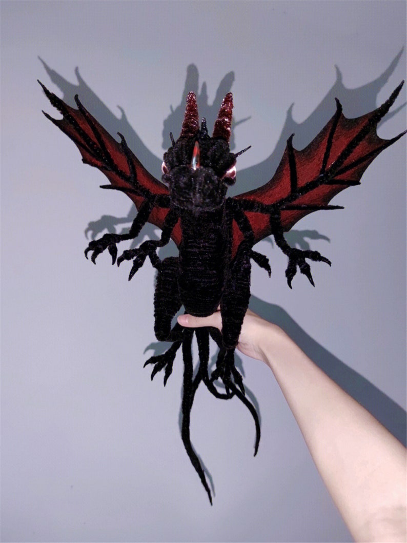 Dragon of Hell Demon Dragon Black Dragon Doll,custom Dragon Plush ...