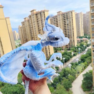 Blue Fluffy Dragon Dolls,custom Plush Dragons,personalized Realistic ...