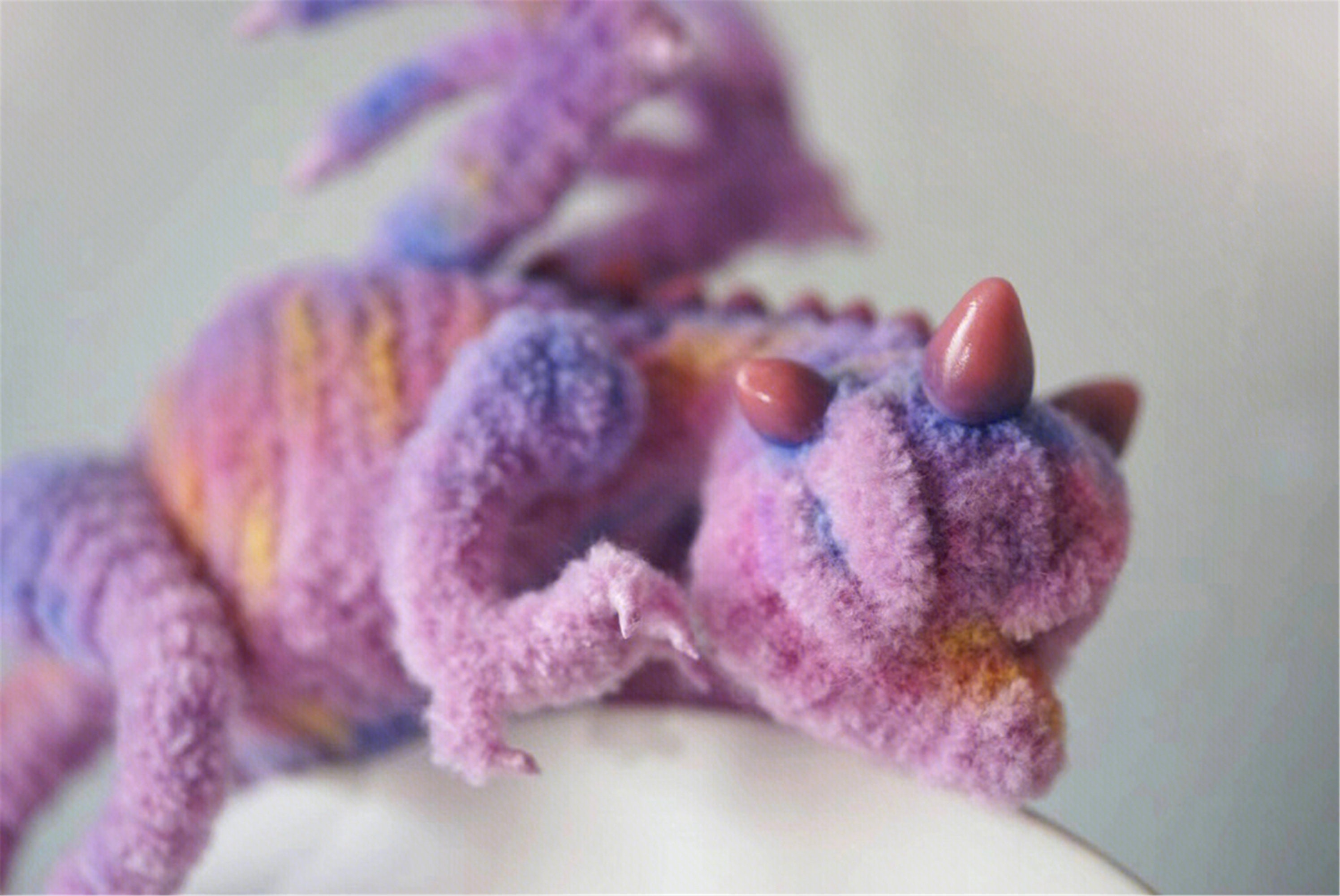 Sleepy Dragon Plush Doll,teacup Mini Babe Dragon,pink Fluffy Dragon ...