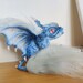 Blue Fluffy Dragon Dolls,custom Plush Dragon,personalized Realistic ...