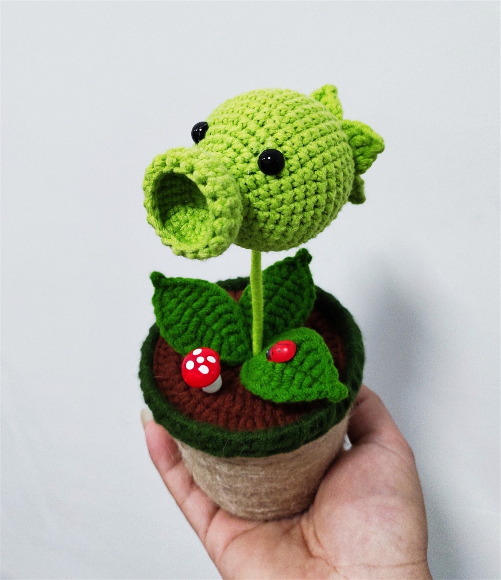 Green Pea Plush Dolls, Crochet Ragdolls,sunflower Crochet Ornaments,pea ...