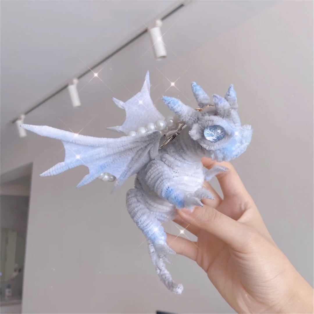 Blue Dragon Dolls,plush Dragon Toys,handmade Fantasy Creature,fantasy ...