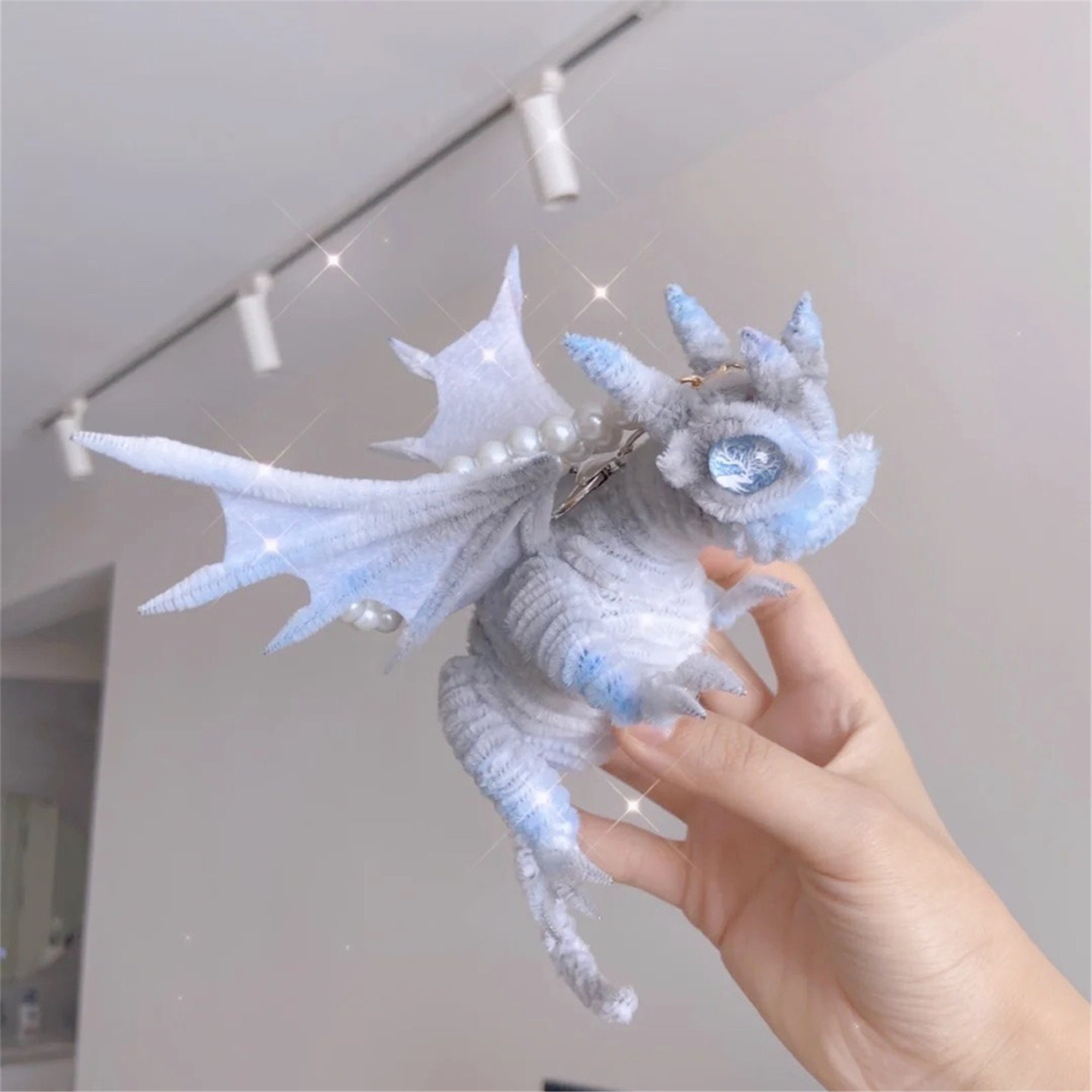 Blue Dragon Dolls,plush Dragon Toys,handmade Fantasy Creature,fantasy ...