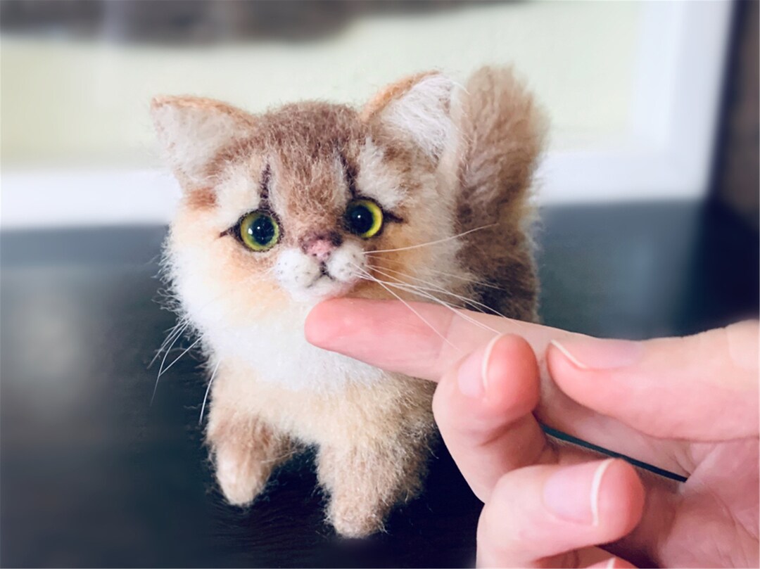 Pastoral Cat Doll,felt Persian Cat Ragdoll,crochet Cat,plush Cats ...