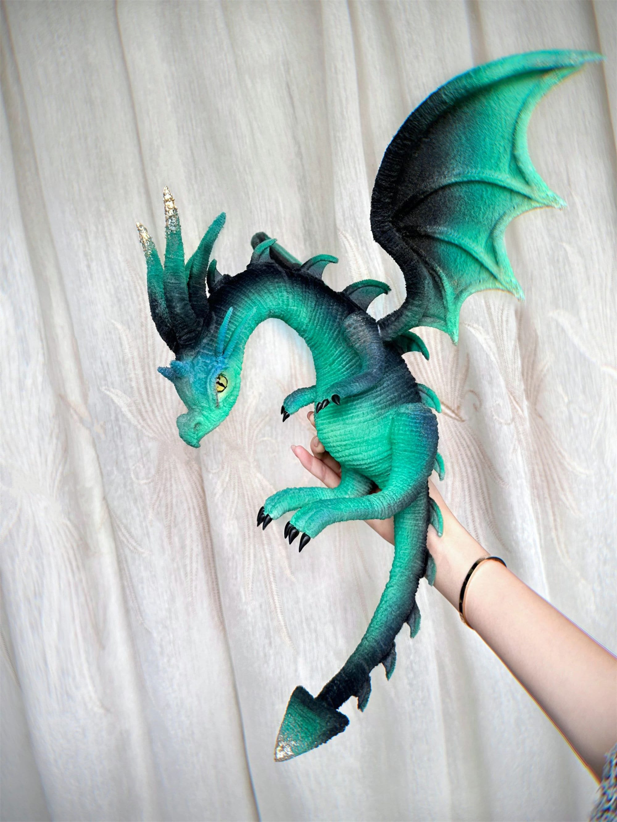 Green-black Dragon Doll Cosplay Custom Angel Plush Dragon Toy - Etsy UK