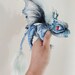 Blue Fluffy Dragon Dollscustom Plush Dragonpersonalized - Etsy