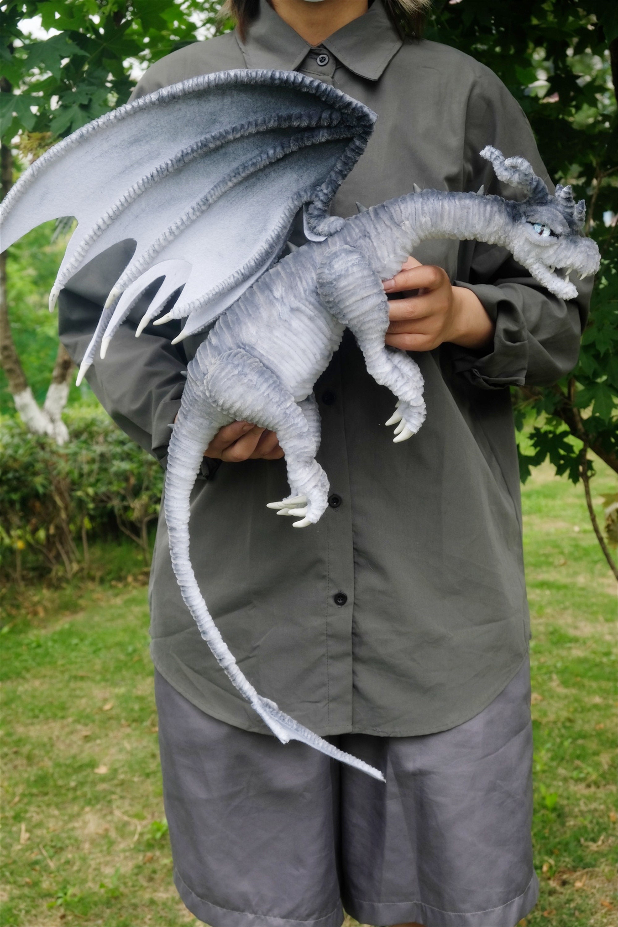 Gray-black Dragon Posable Dragon Dolls,custom Plush Dragon Toys ...