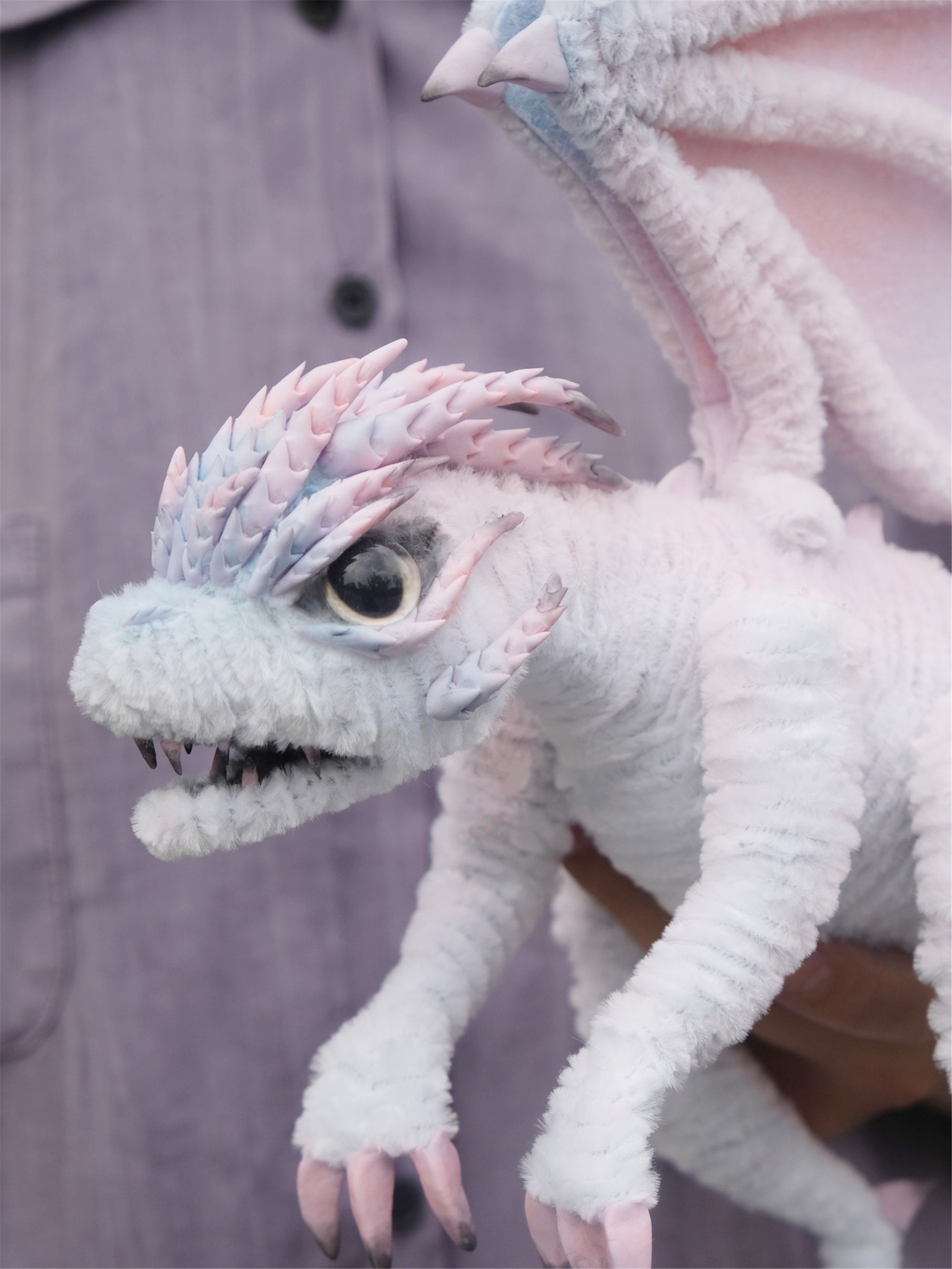 Powder Blue Dragon Dolls,custom Plush Gradient Dragon Toy,personalized ...