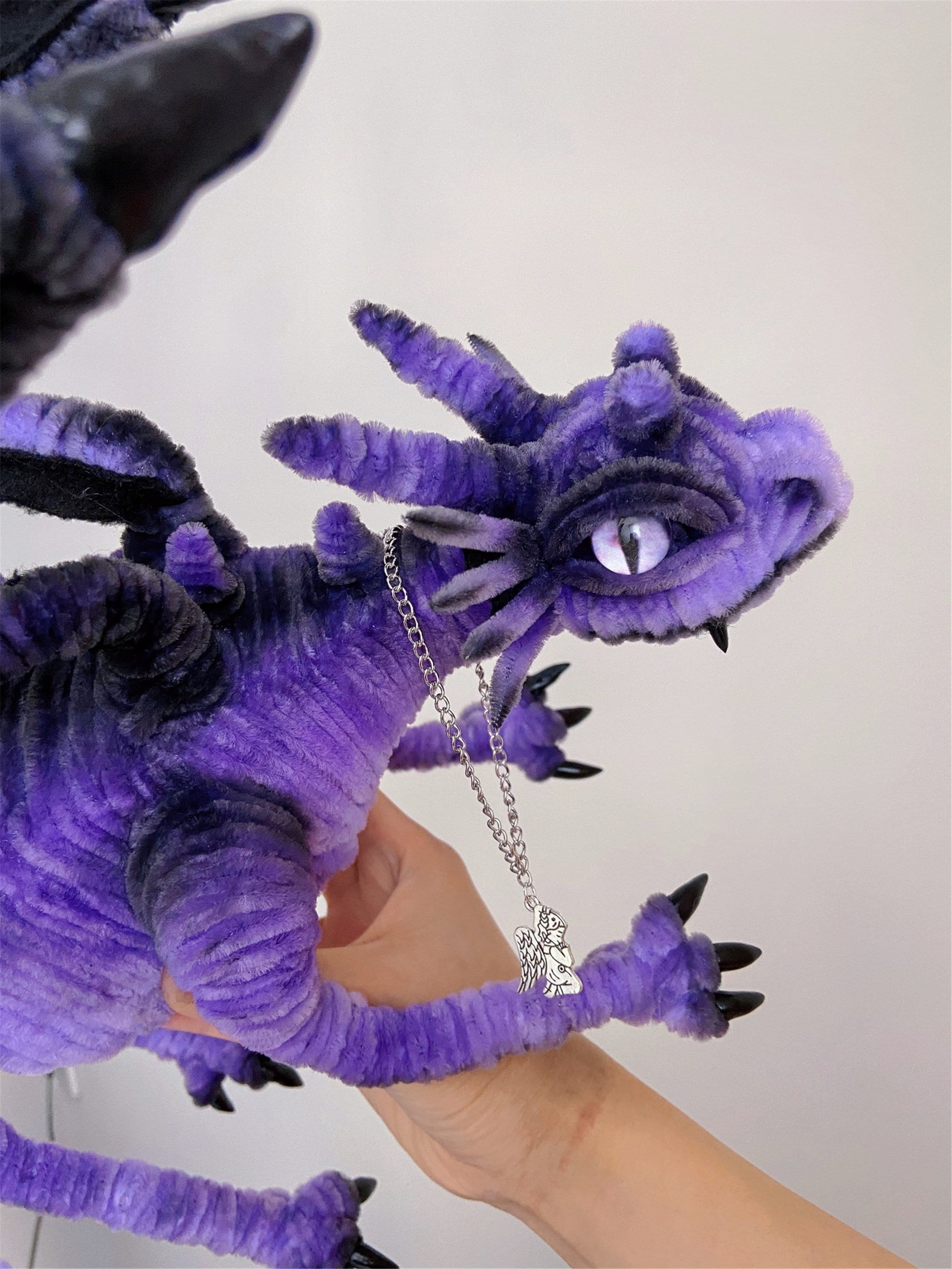 Purple Dragon Doll,custom Evil Plush Dragon Toy,personalized Realistic ...