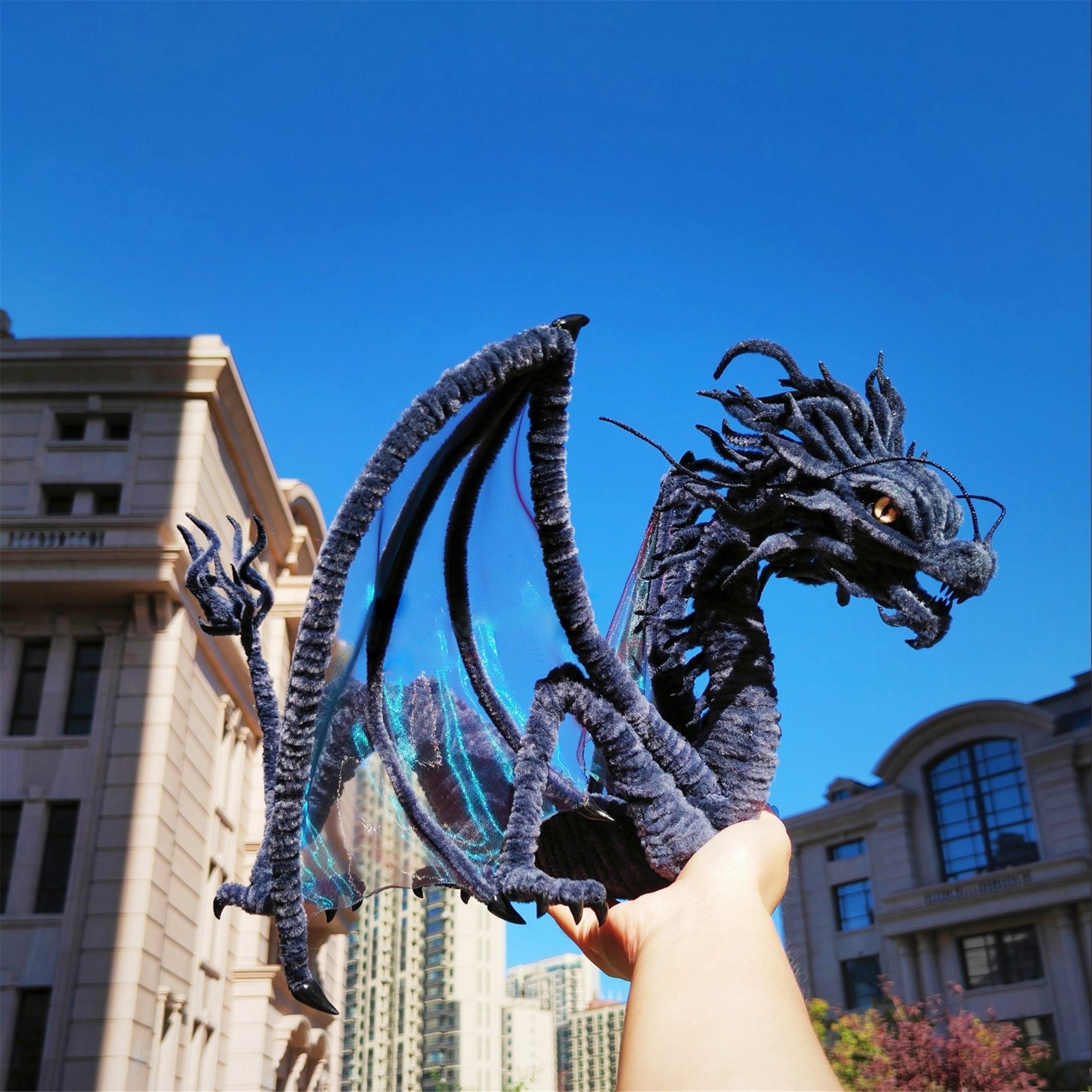 Sky Dragon Plush Doll Furry,custom Angel Plush Dragon Toy,personalized ...
