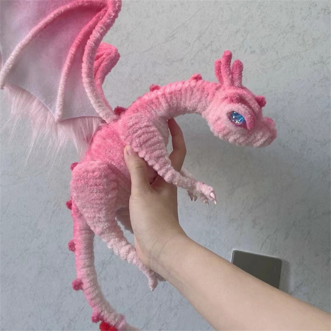 Fairy Dragon Plush Doll Stuffed Pet Custom Plush Dragon Toys Handmade Realistic Fantasy Creature Feather Dragon Pterosaur Dinosaur for Her Etsy UK