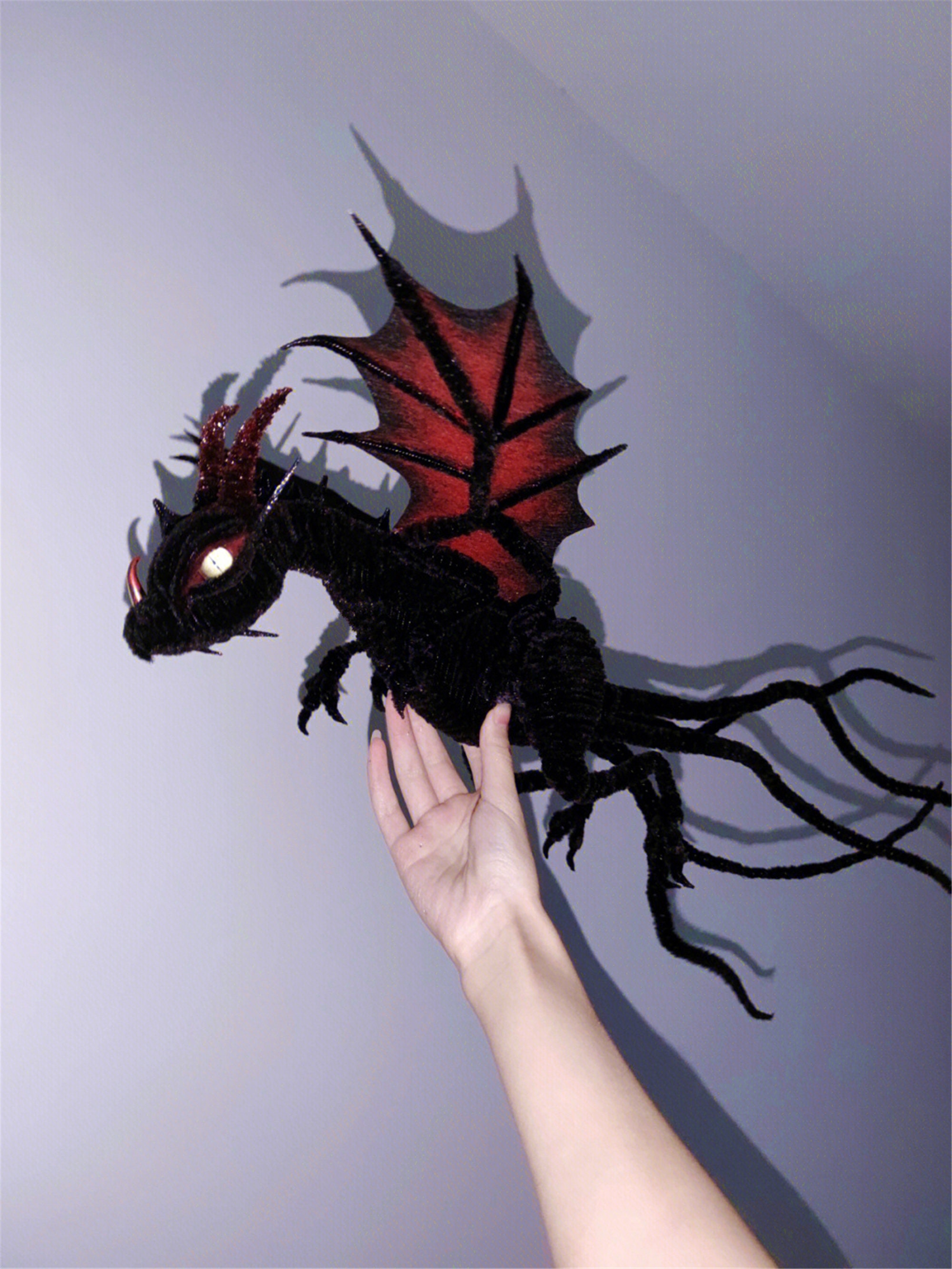 Dragon of Hell Demon Dragon Black Dragon Doll,custom Dragon Plush ...