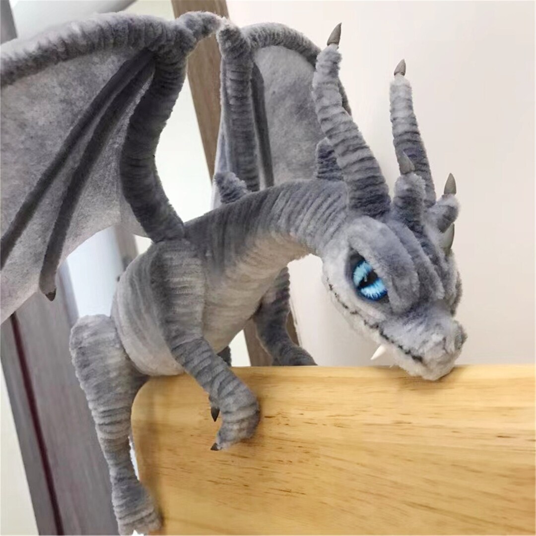 Grey Dragon Doll,custom Devil Plush Dragon Toy,personalized Realistic ...