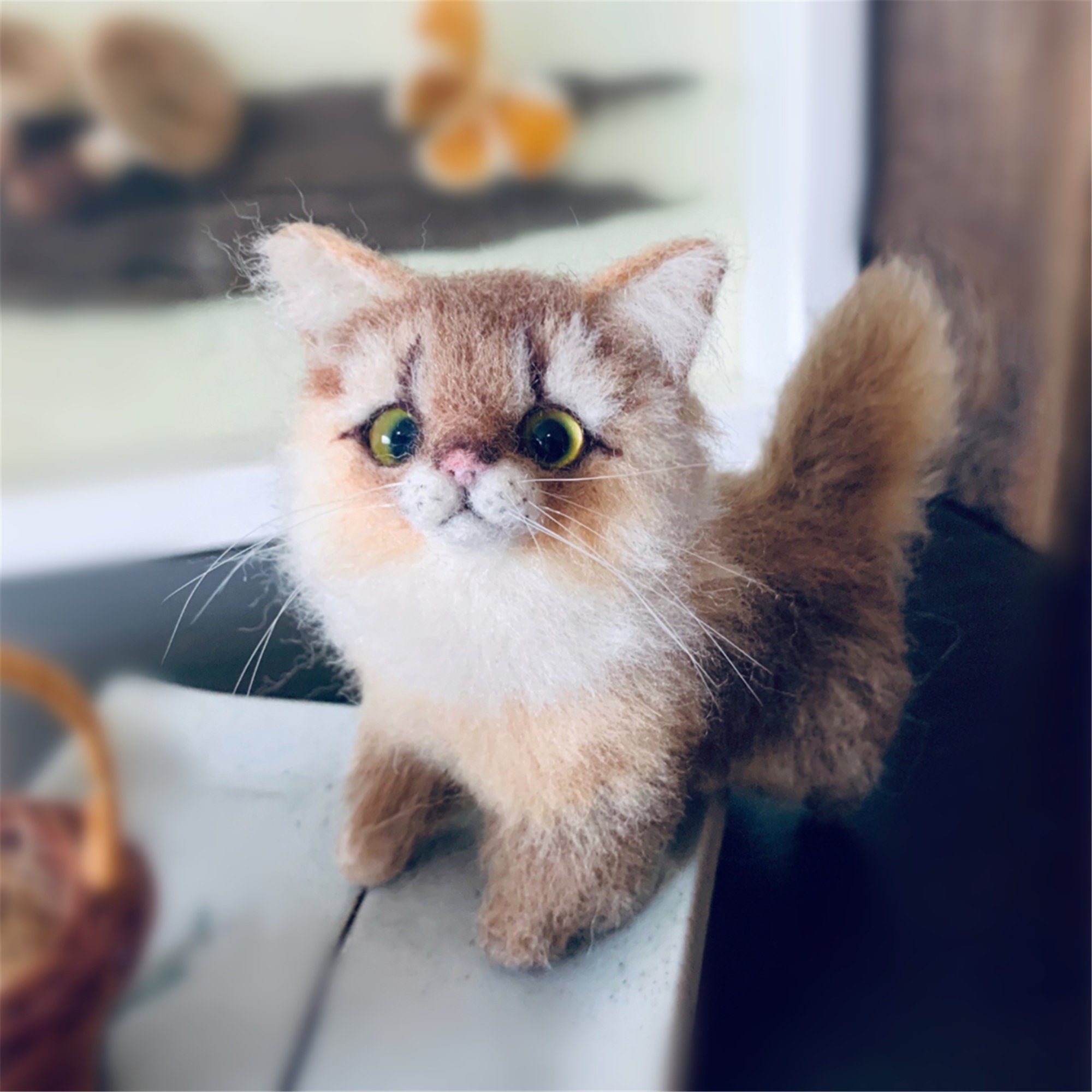 Pastoral Cat Doll,felt Persian Cat Ragdoll,crochet Cat,plush Cats ...