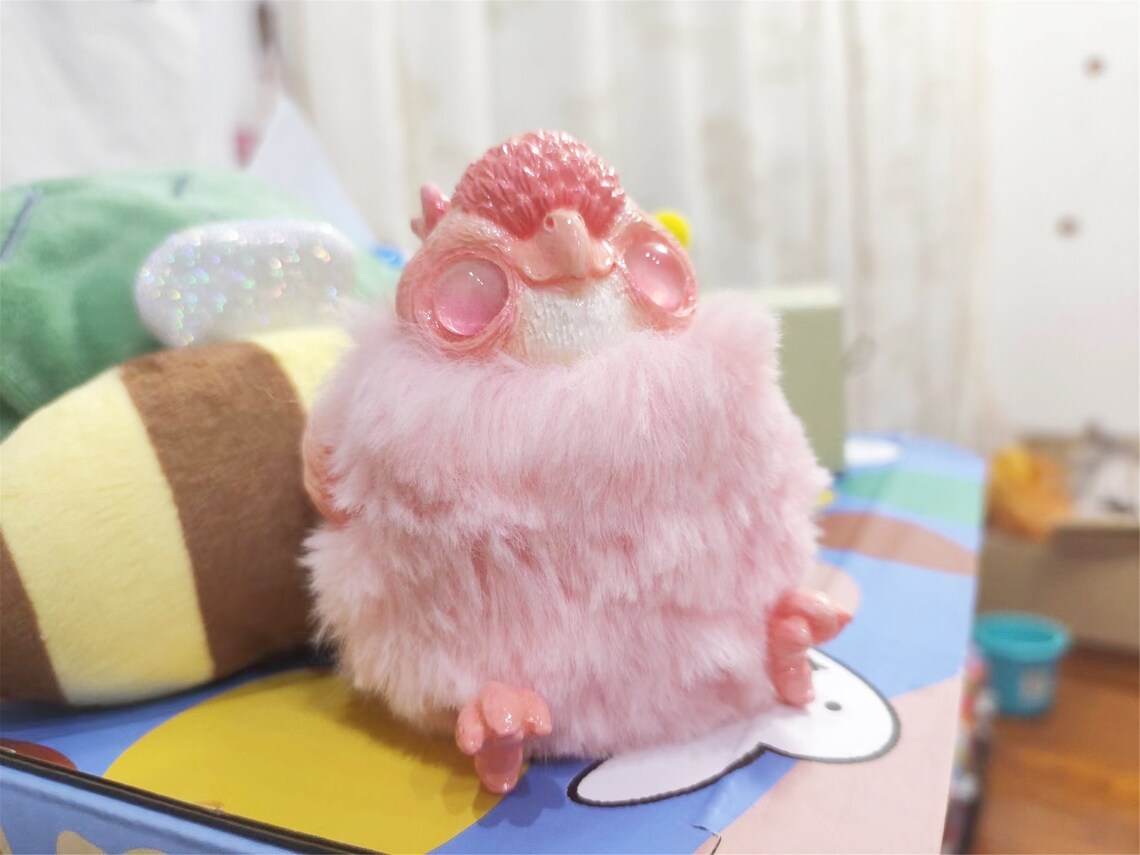 Owl Dolls,pink Animal Toy,handmade Bird of Minerva Fantasy Creature ...