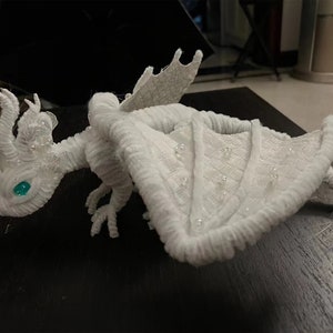 White Dragon Doll,custom Gray Plush Dragon Toy,personalized Realistic ...