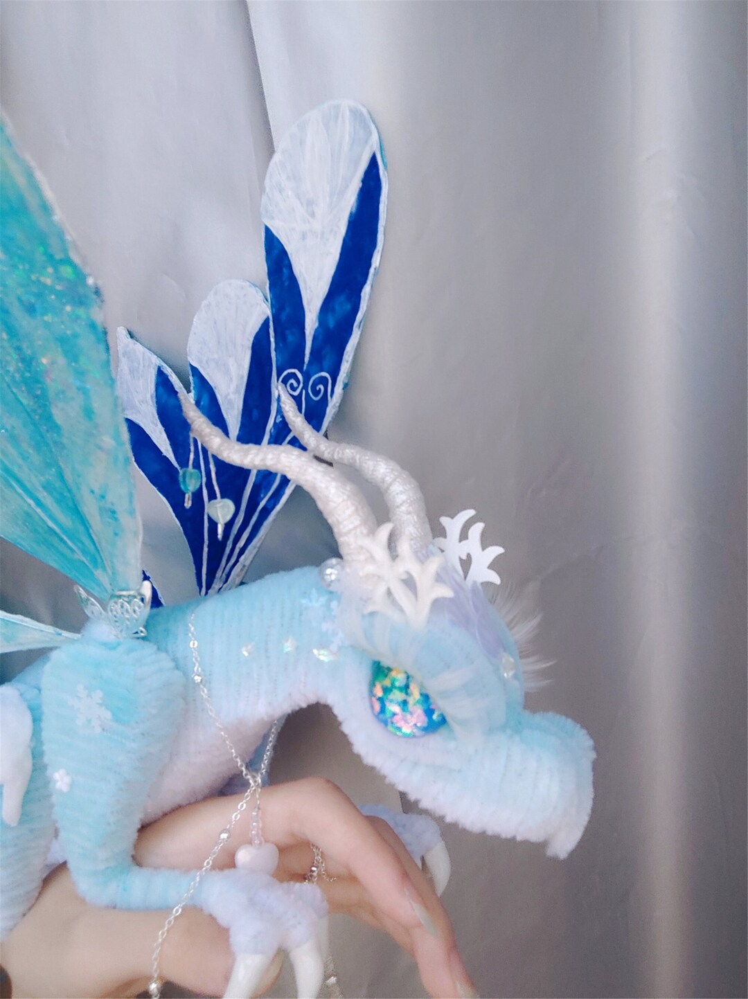 Fairy Dragons,blue Fluffy Dragon Doll,custom Plush Dragons,personalized ...