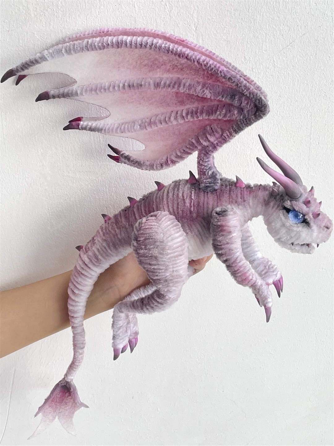 Pink Gray Dragon Doll Toy,custom Plush Dragon Toy,personalized ...