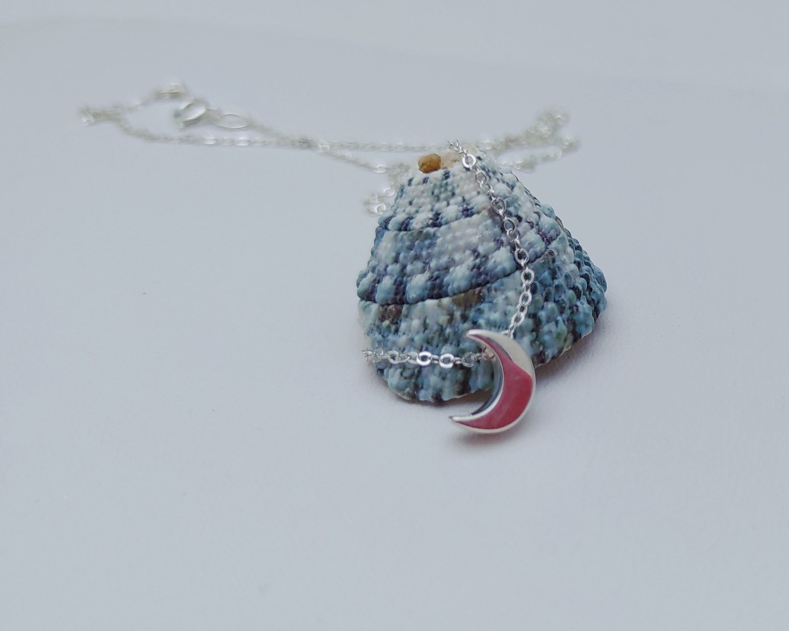 Floating Silver Moon Pendant | 925 Sterling Silver Jewelry | Delicate ...