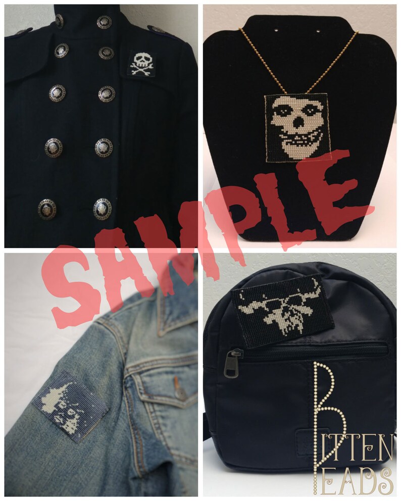 Beaded Danzig Skull Patch Misfits Samhain - Etsy