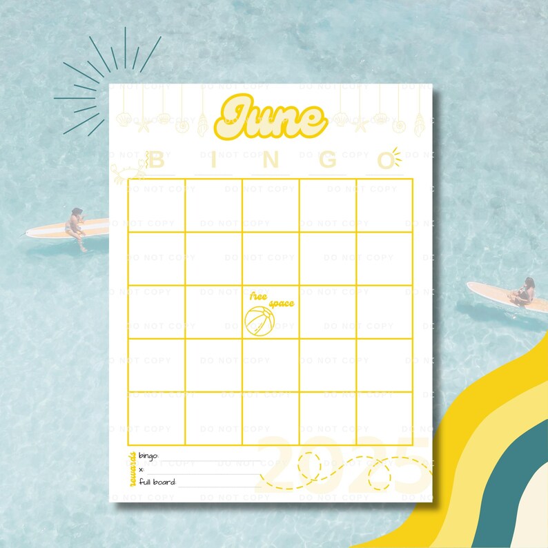 2025 Monthly Bingo Cards – Fun & Motivational Vision Board Printable ...
