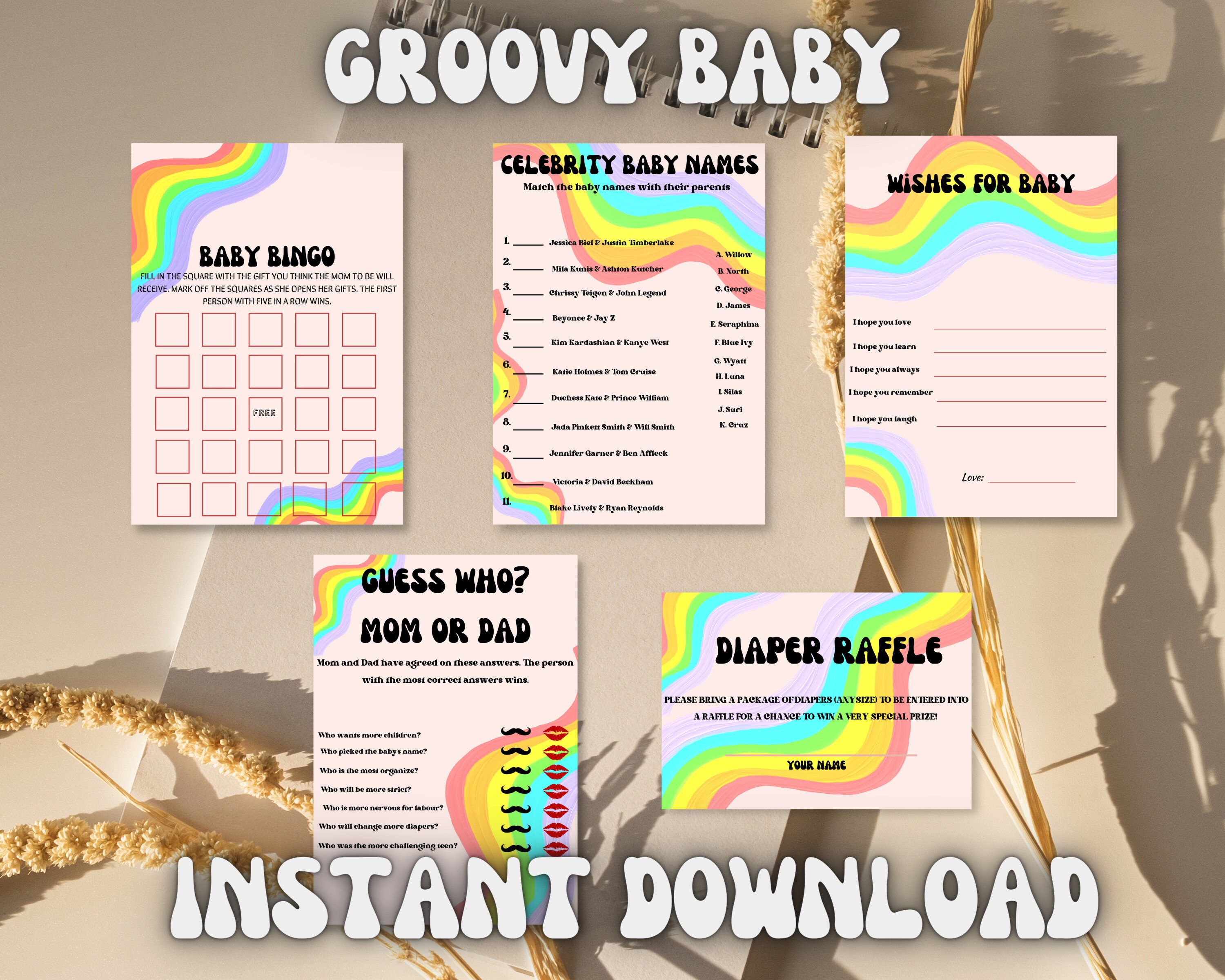 Groovy Baby - Baby Shower Bundle - Etsy
