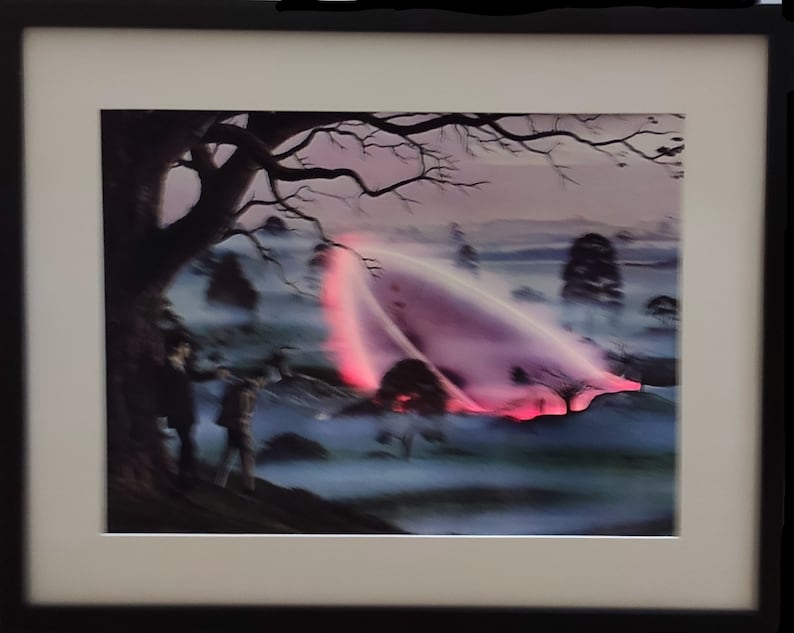 War of the Worlds Horsell Common A3 Canvas Digital LED Light up Print ...