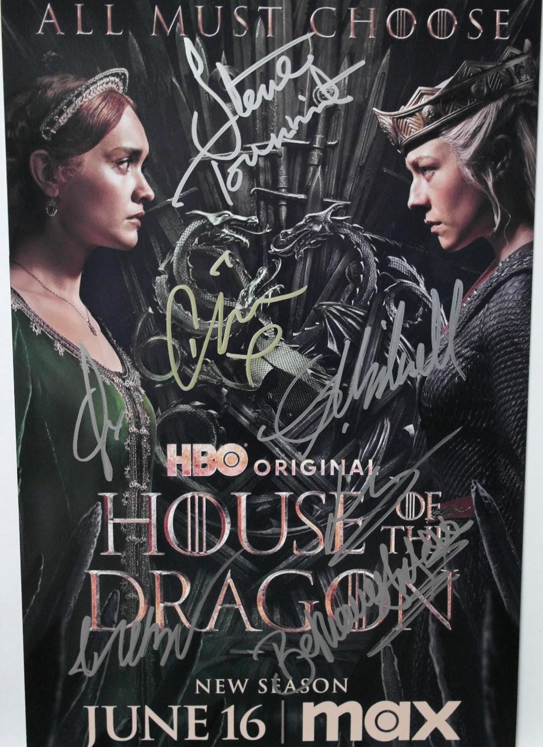 Autographed Poster House of the Dragon Steve Toussaint, Eve Best ...