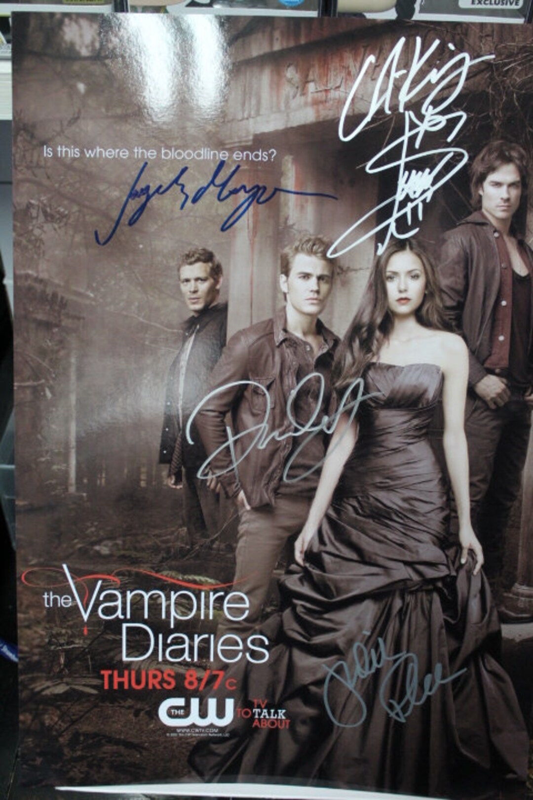 Autographed Poster Television Series the Vampire Diaries 13x19 COA - Etsy