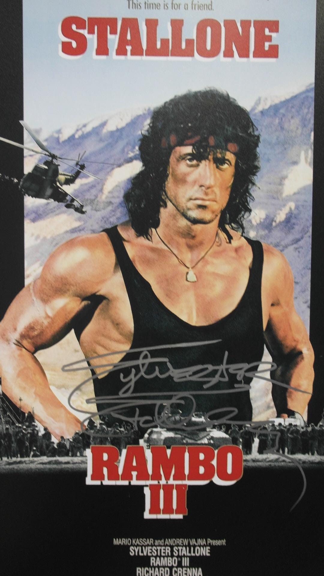 Signed Poster 11X17 - Rambo III - Stallone + COA - Etsy