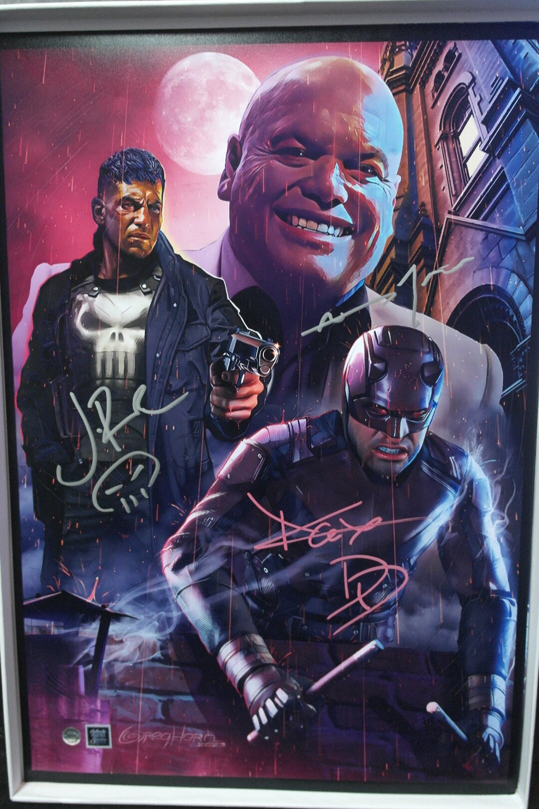 Autographed Limited Artistic Poster - Daredevil, Punisher - Charlie Cox ...