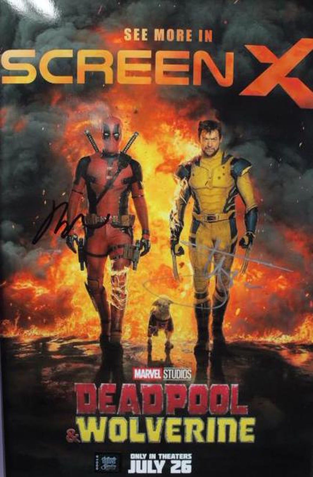 11x17 Autographed Movie Poster Deadpool & Wolverine, Hugh Jackman, Ryan ...