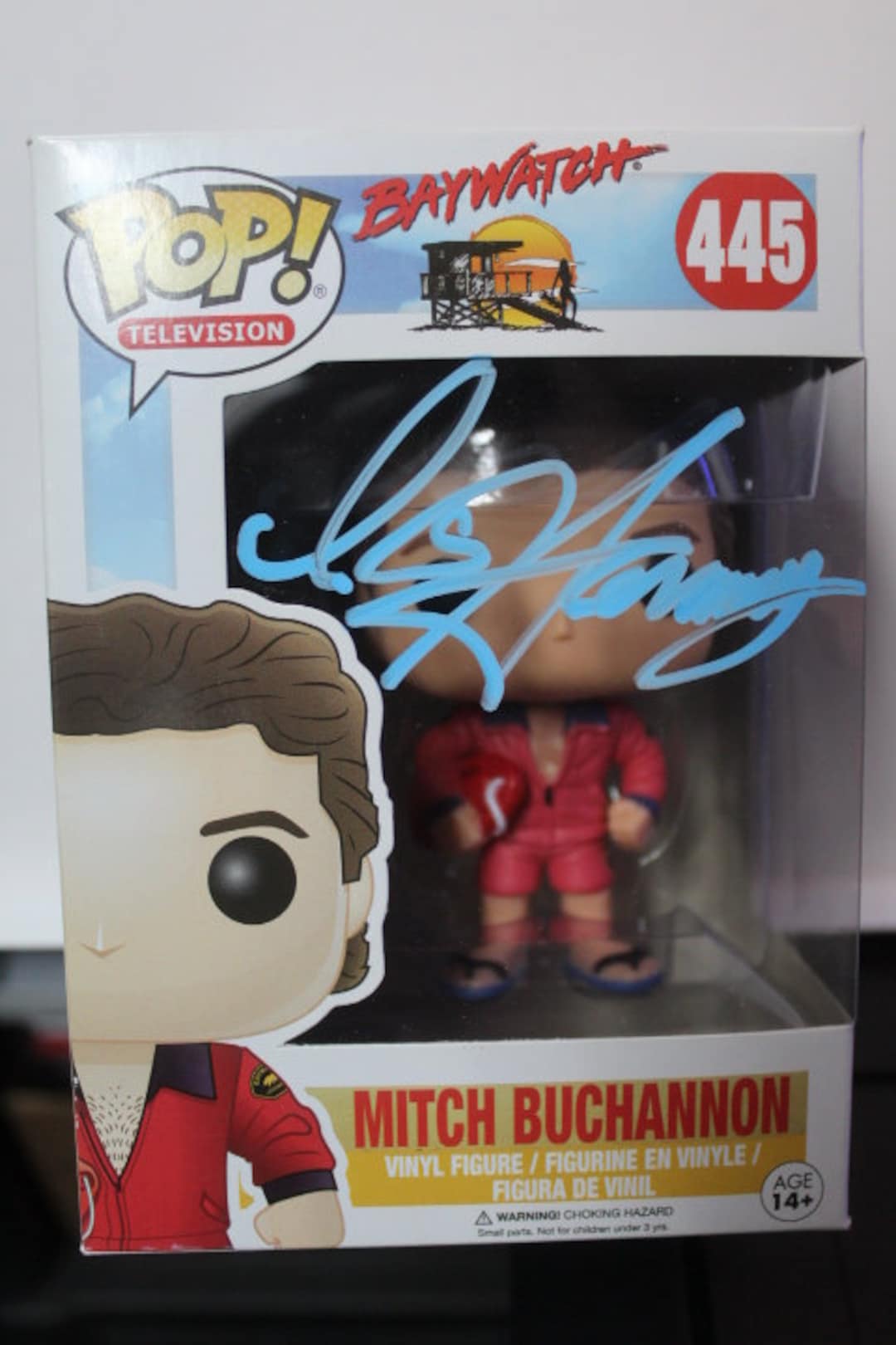 Signed Funko Pop TV #445 - Baywatch - Mitch Buchannon - David ...