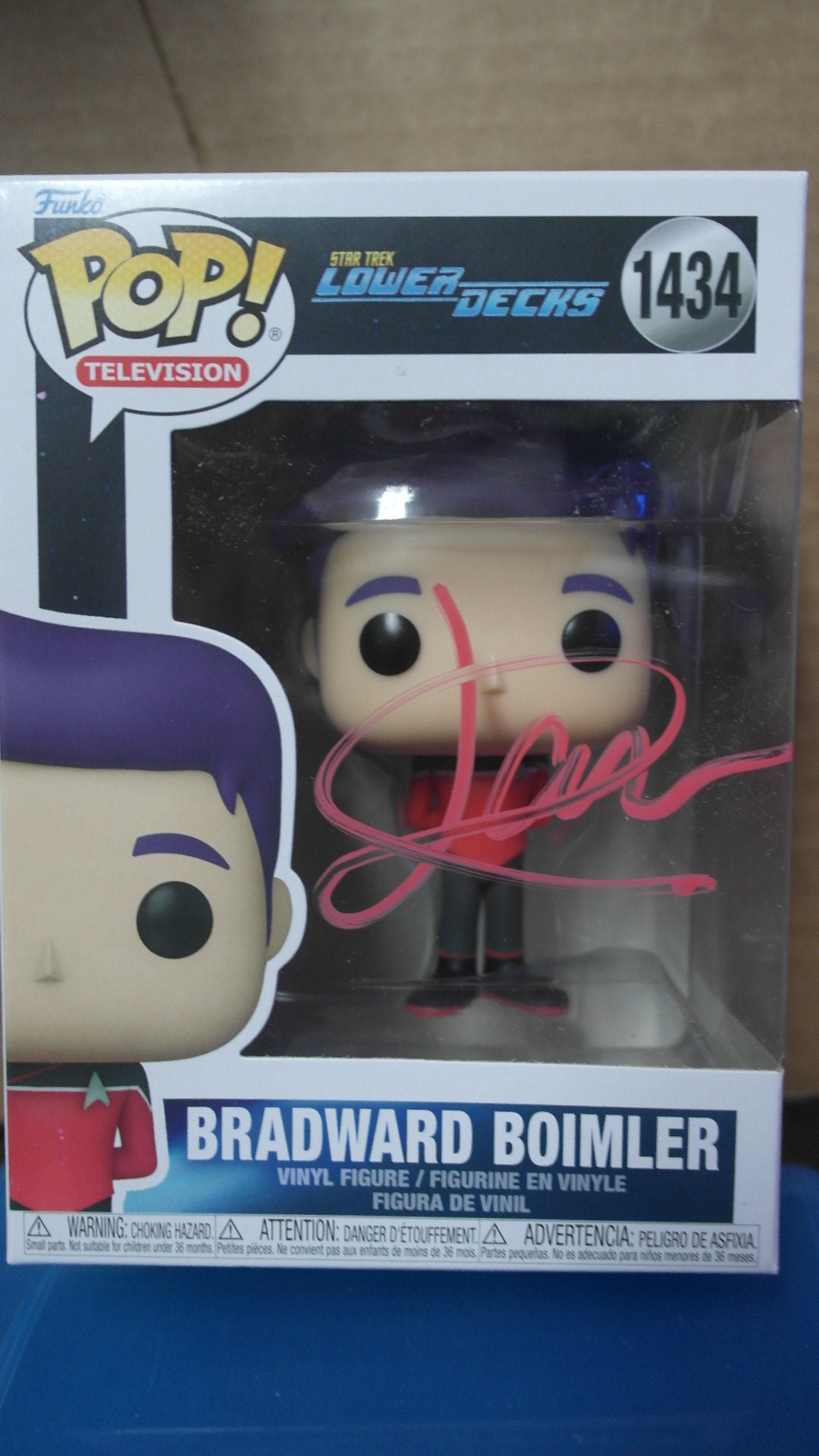 Signed Funko Pop #1434 - Star Trek Lower Decks - Bradward Boimler ...