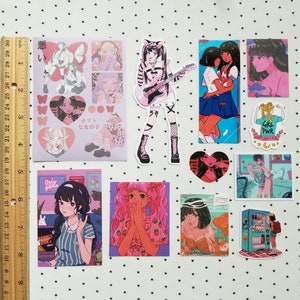 Kawaii Anime Manga Girls Stickers Decals Bundleb - Etsy